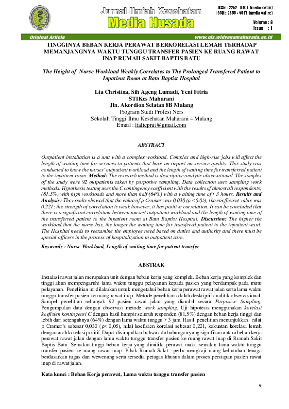 (PDF) The High Nurse Workload Weakly Correlates to The Prolonged ...