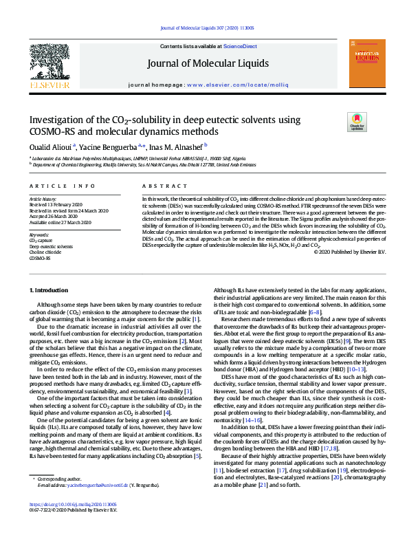 (PDF) Investigation of the CO2-solubility in deep eutectic solvents ...