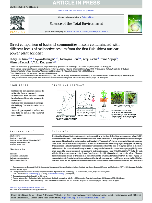 (PDF) Direct comparison of bacterial communities in soils contaminated ...