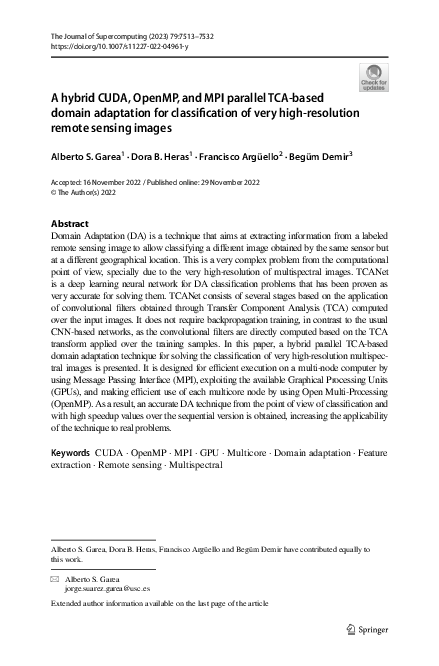 (PDF) A hybrid CUDA, OpenMP, and MPI parallel TCA-based domain ...