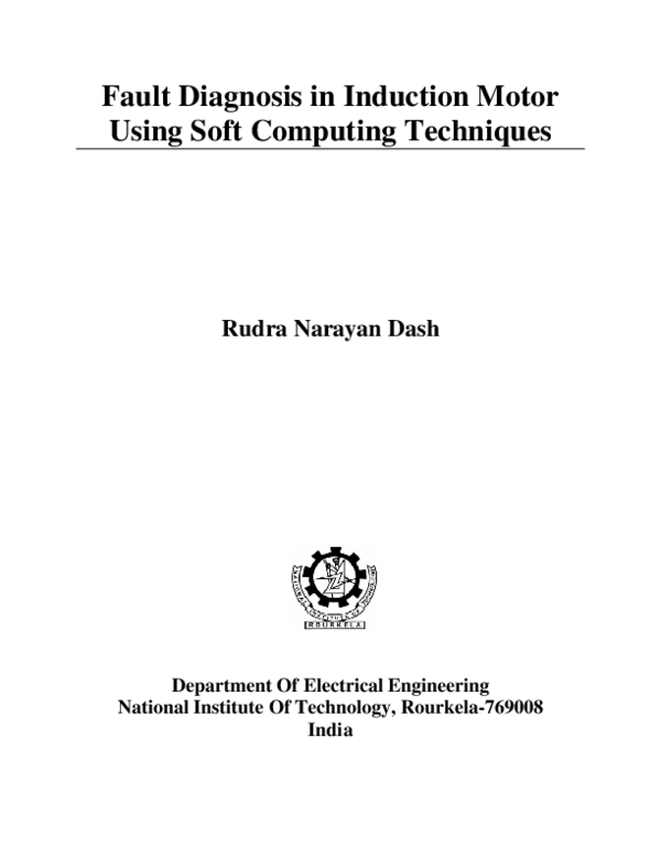 (PDF) Fault diagnosis in induction motor using soft computing techniques