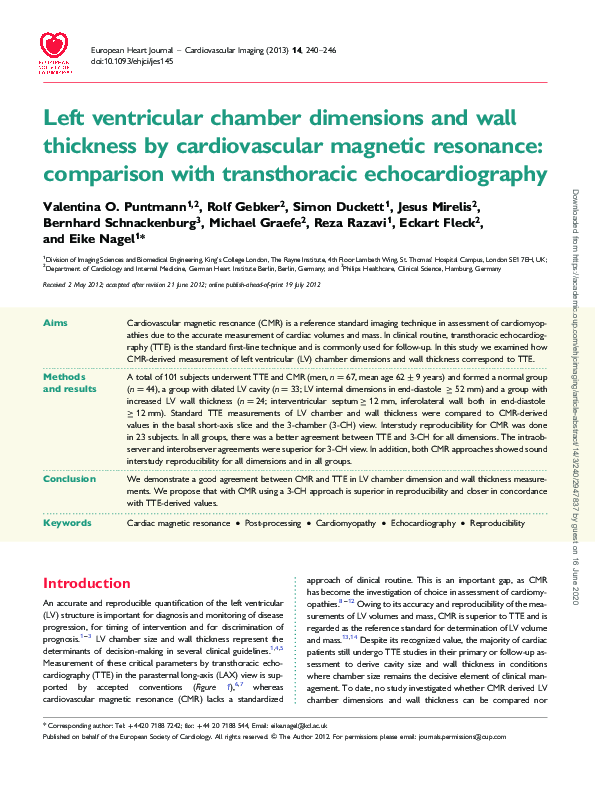 (PDF) Left ventricular chamber dimensions and wall thickness by ...