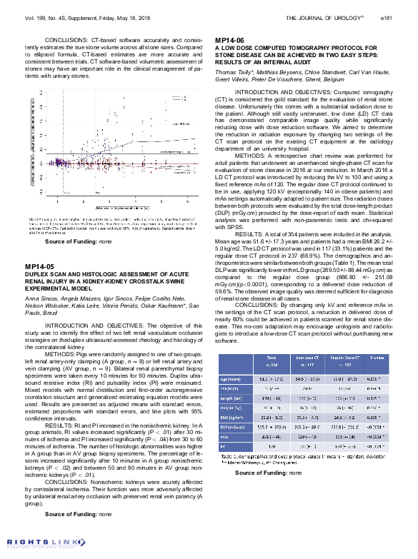 (PDF) MP14-05 Duplex Scan and Histologic Assessment of Acute Renal ...