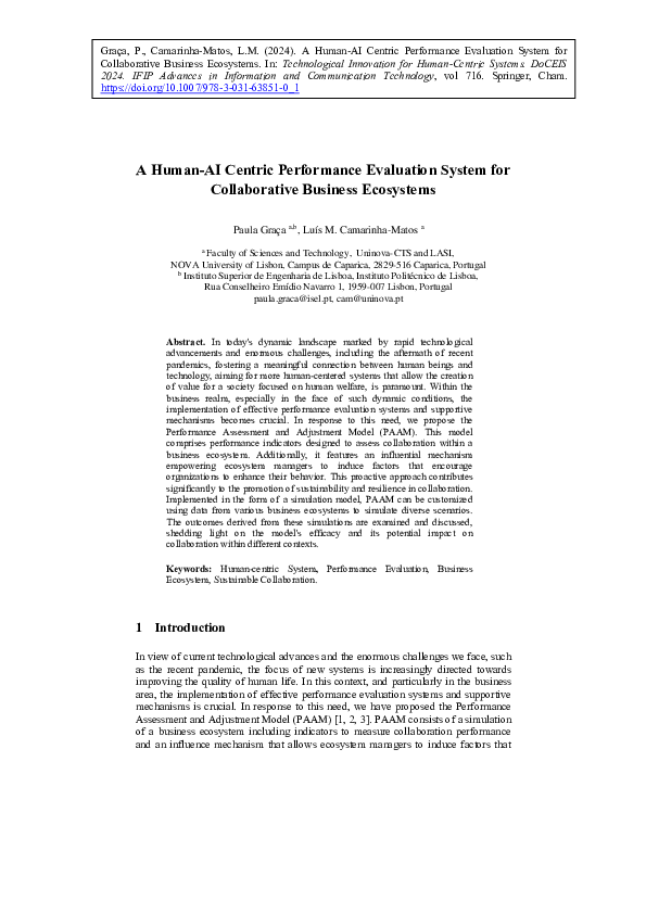(PDF) A Human-AI Centric Performance Evaluation System for Collaborative Business Ecosystems