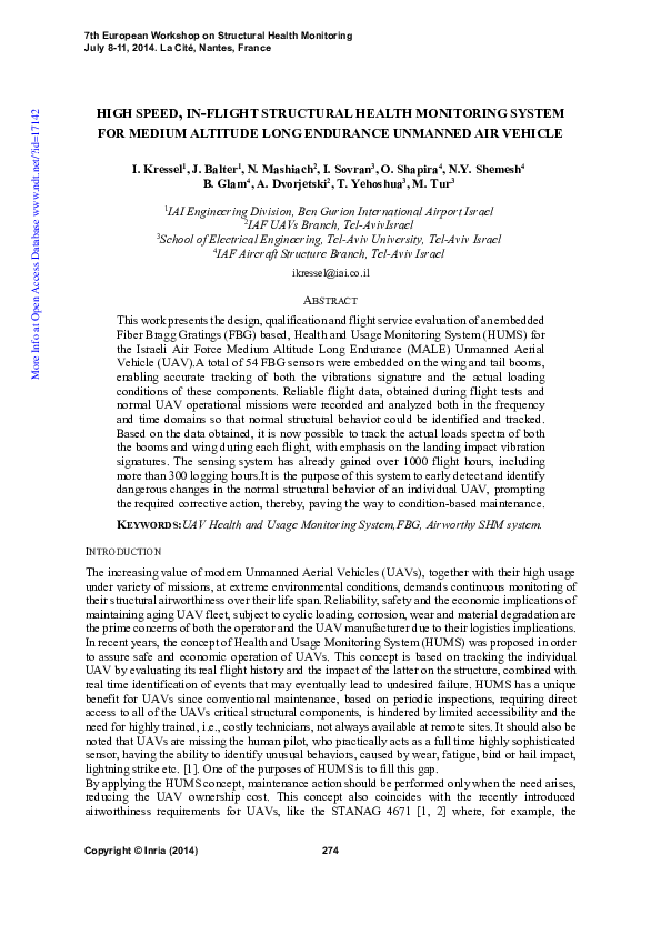 (PDF) High Speed, In-Flight Structural Health Monitoring System for ...