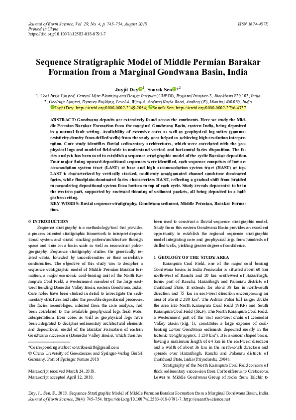 (PDF) Sequence Stratigraphic Model of Middle Permian Barakar Formation from a Marginal Gondwana ...