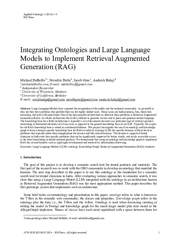 (PDF) Integrating Ontologies and Large Language Models to Implement Retrieval Augmented ...