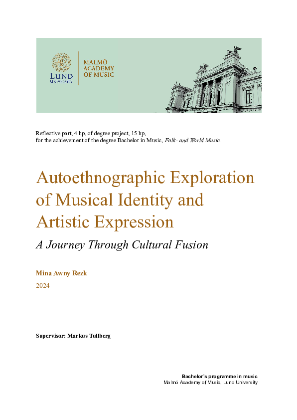 (PDF) Autoethnographic Exploration of Musical Identity and Artistic ...