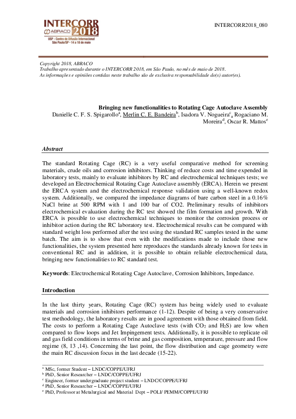 (PDF) Bringing new functionalities to Rotating Cage Autoclave Assembly