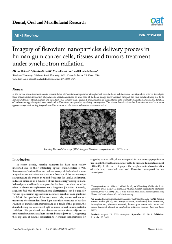 (PDF) Imagery of flerovium nanoparticles delivery process in human gum ...