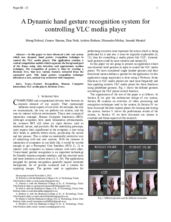 (PDF) A dynamic hand gesture recognition system for controlling VLC ...