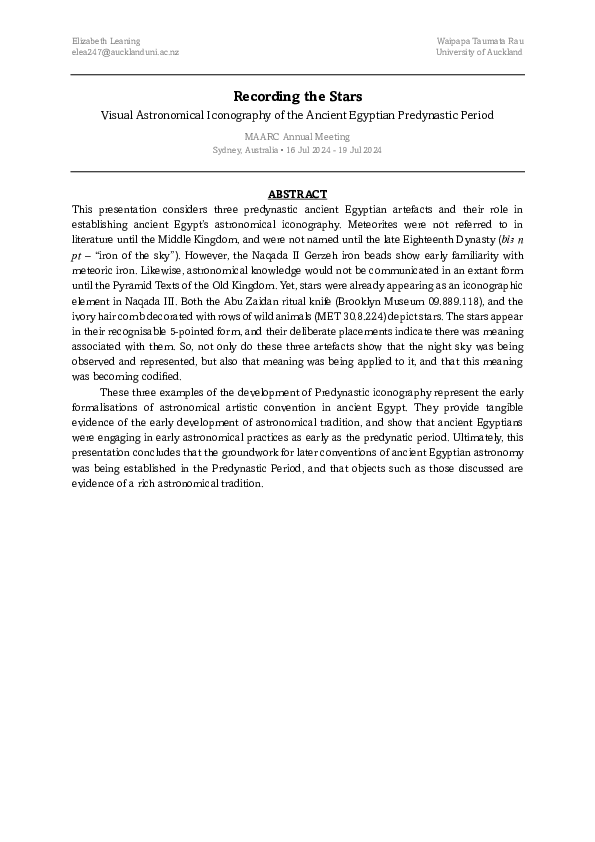 (PDF) Recording the Stars: Visual Astronomical Iconography of the ...