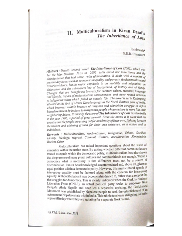 (PDF) Multiculturalism In Kiran Desai's The Inheritance Of Loss
