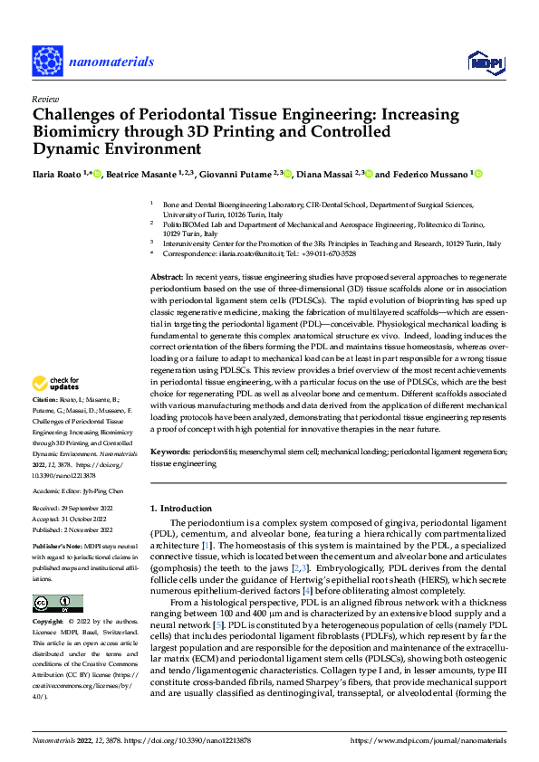 (PDF) Challenges of Periodontal Tissue Engineering: Increasing ...