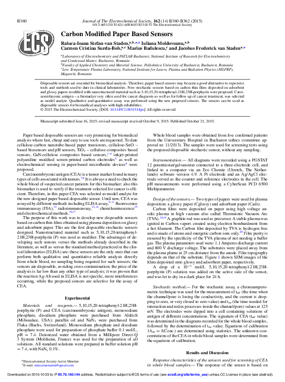 (PDF) Carbon Modified Paper Based Sensors