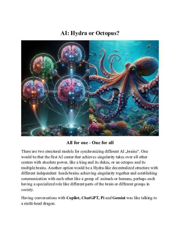 (PDF) AI: Hydra or Octopus?