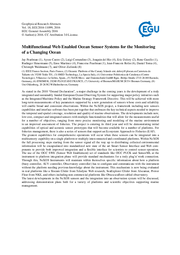 (PDF) Multifunctional web-enabled ocean sensor systems for the ...