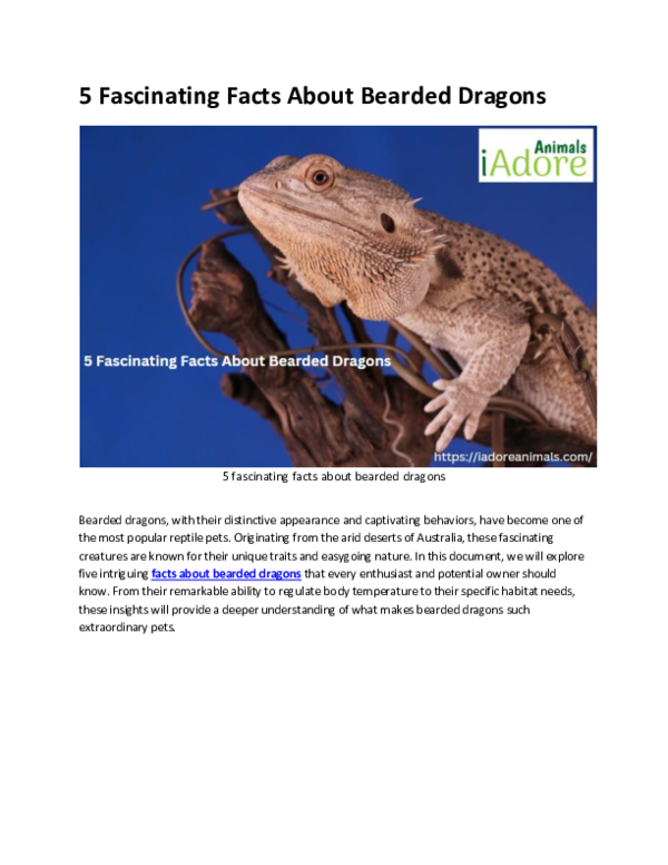 (PDF) Fascinating Facts About Bearded Dragons | Charles Strawn ...