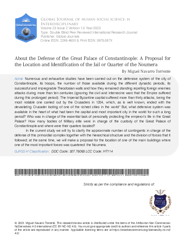 (PDF) About the Defense of the Great Palace of Constantinople: A ...
