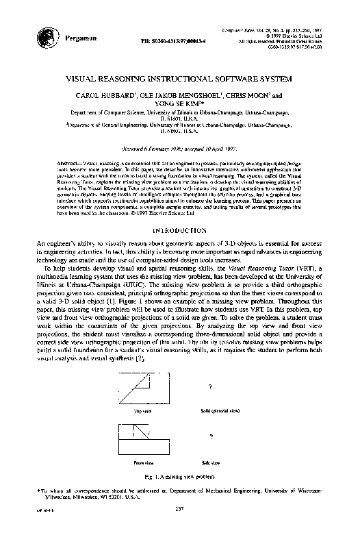 (PDF) Visual reasoning instructional software system