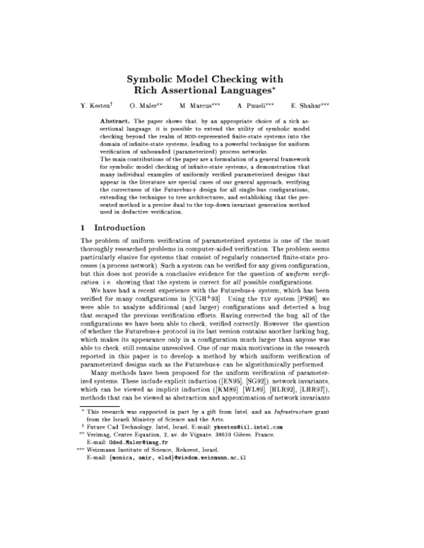 Symbolic model checking with rich assertional languages
