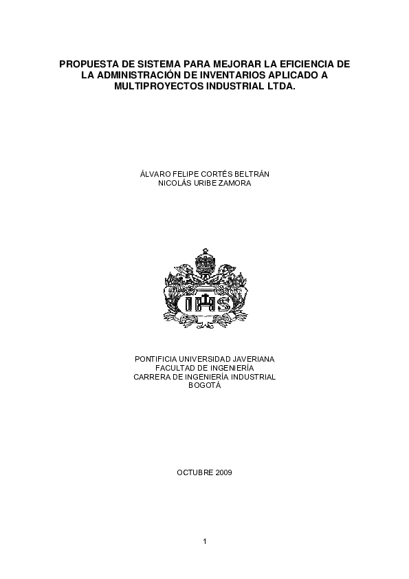 (PDF) Propuesta de sistema para mejorar la eficiencia de la administración de inventarios ...