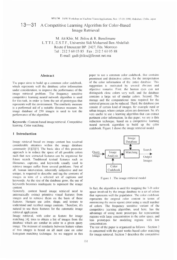 (PDF) 1 3-3 1 A Competitive Learning Algorithm for Color-Based Image Retrieval