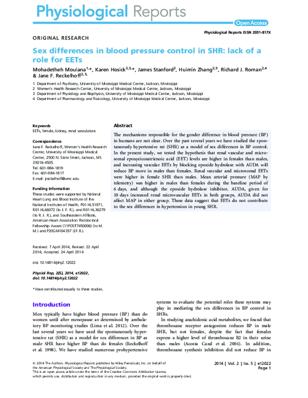 (PDF) Sex differences in blood pressure control in SHR: lack of a role ...