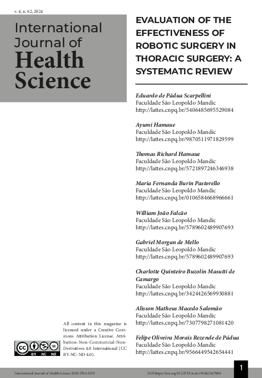 (PDF) EVALUATION OF THE EFFECTIVENESS OF ROBOTIC SURGERY IN THORACIC ...