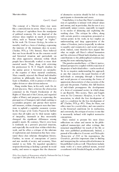 (PDF) Marxist ethics