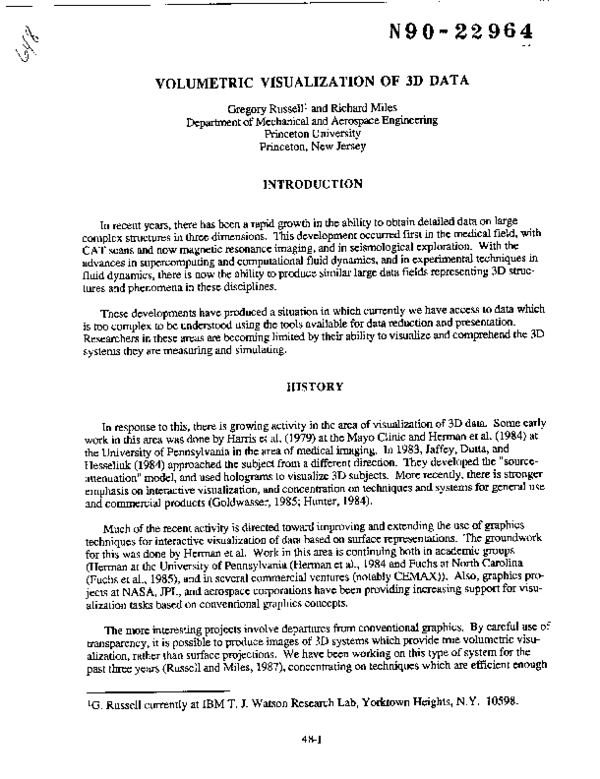 (PDF) Volumetric visualization of 3D data