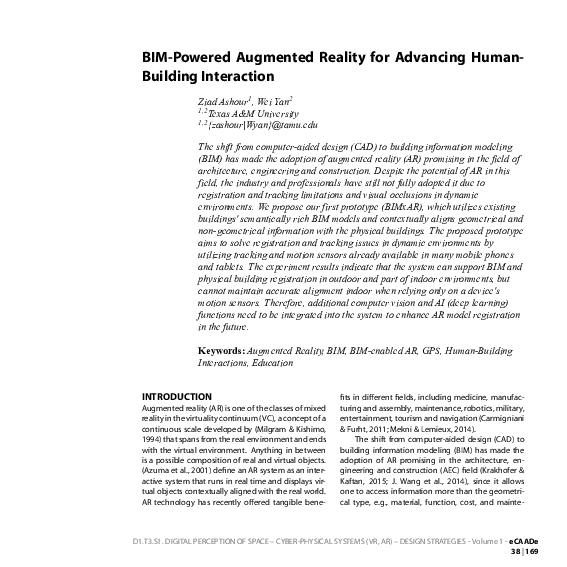 (PDF) BIM-Powered Augmented Reality for Advancing Human-Building ...