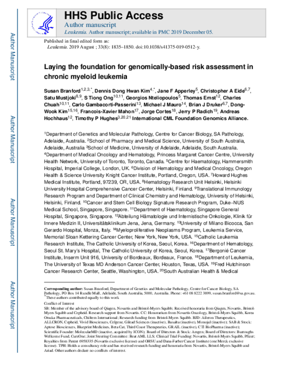(PDF) Laying the foundation for genomically-based risk assessment in ...