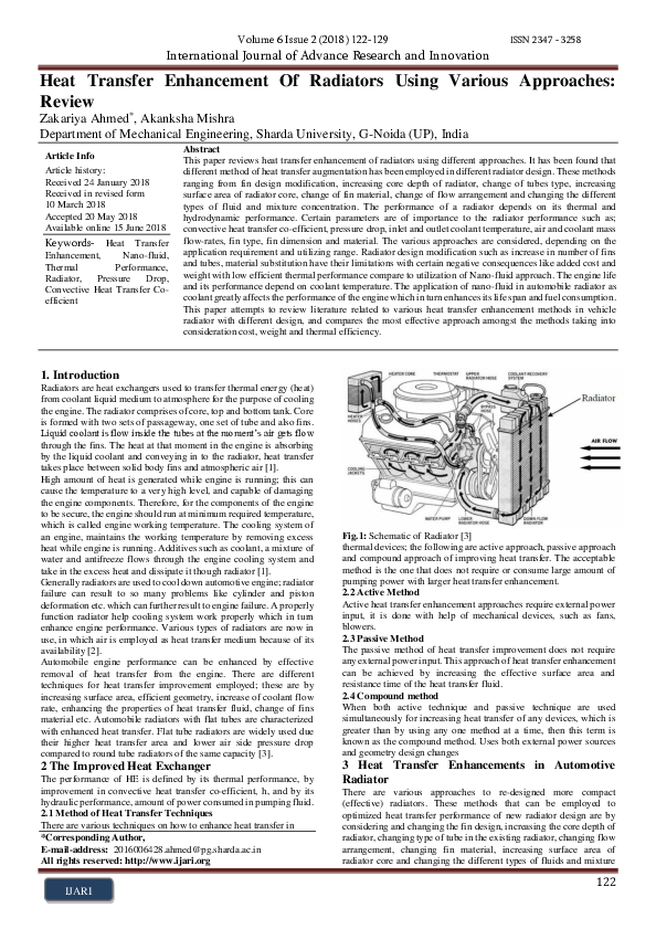 (PDF) Heat Transfer Enhancement of Radiators Using Various Approaches ...