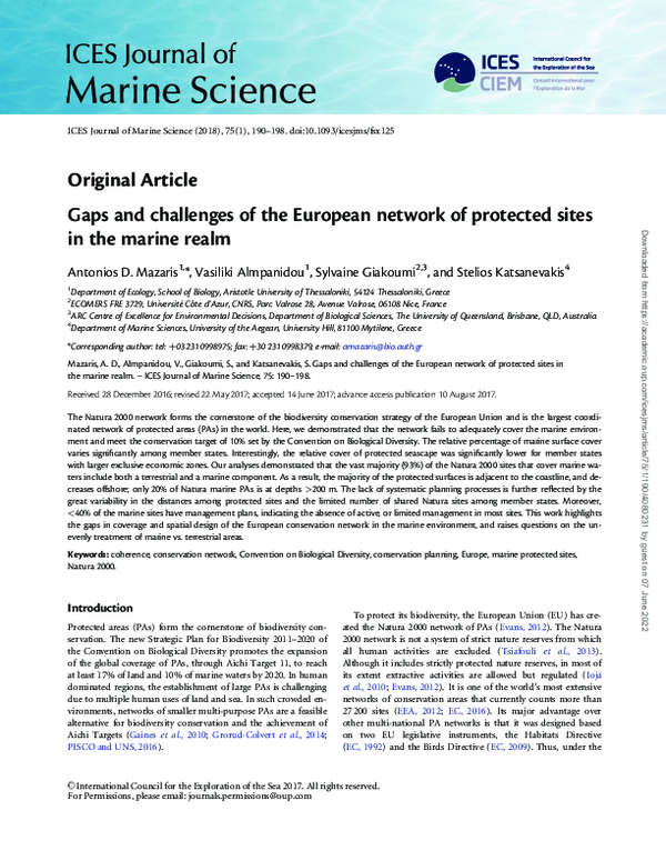 (PDF) Gaps and challenges of the European network of protected sites in ...