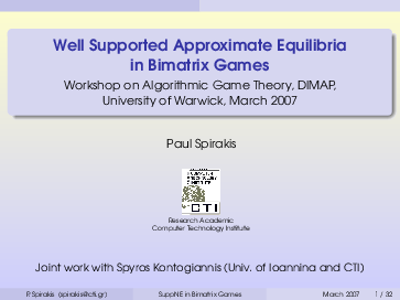 (PDF) Well Supported Approximate Equilibria in Bimatrix Games