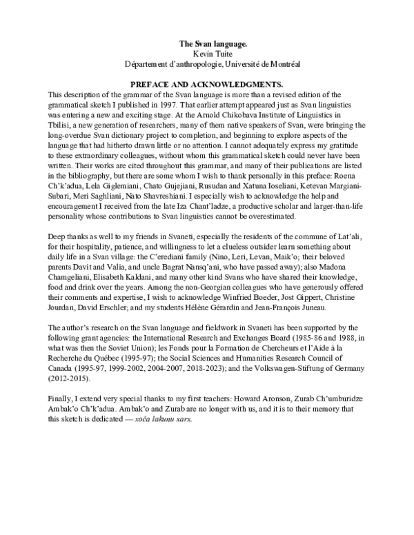 (PDF) The Svan language