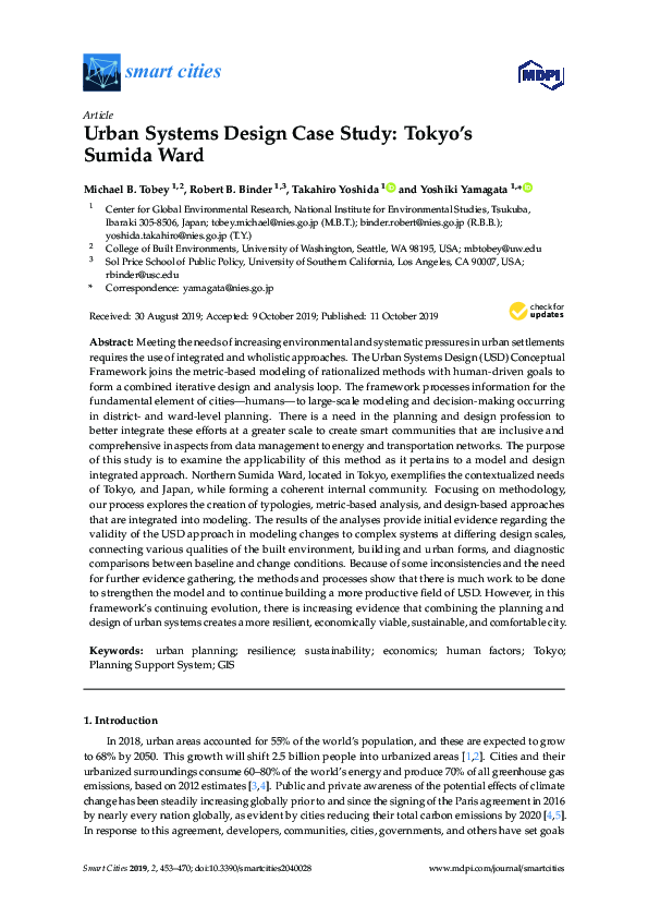(PDF) Urban Systems Design Case Study: Tokyo’s