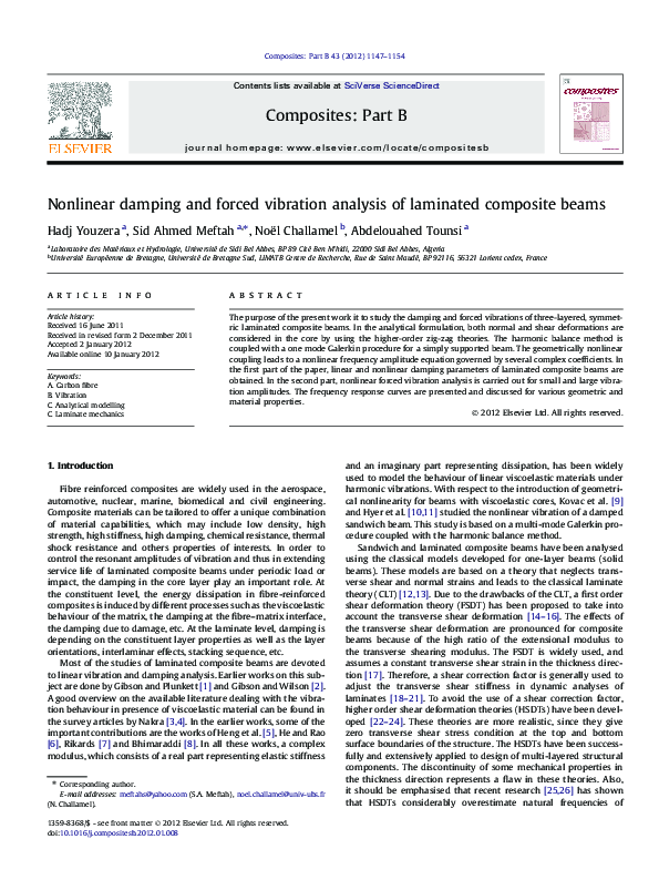 (PDF) Nonlinear damping and forced vibration analysis of sandwich functionally graded material ...