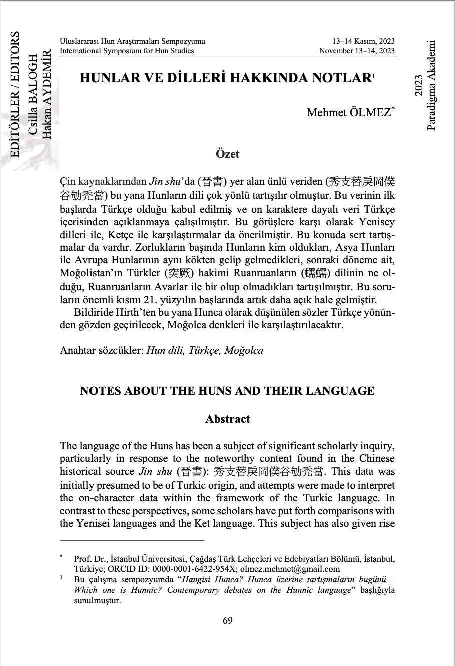 (PDF) NOTES ABOUT THE HUNS AND THEIR LANGUAGE / Hunlar ve Dilleri ...