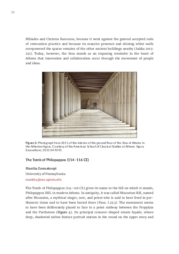 (PDF) "Field Notes: Athens in Flux: The Tomb of Philopappos (114–116 CE ...