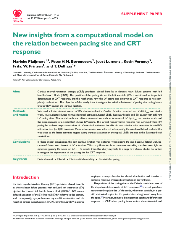 (PDF) New insights from a computational model on the relation between ...