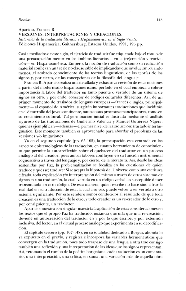 (PDF) Aparicio, Frances R. Versiones, interpretaciones y creaciones ...