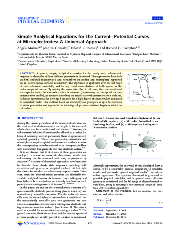 (PDF) Simple Analytical Equations for the Current–Potential Curves at ...
