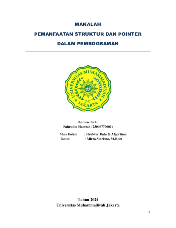 (PDF) Makalah Struktur dan Pointer