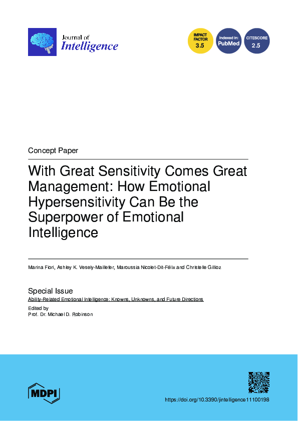 (PDF) With Great Sensitivity Comes Great Management: How Emotional ...