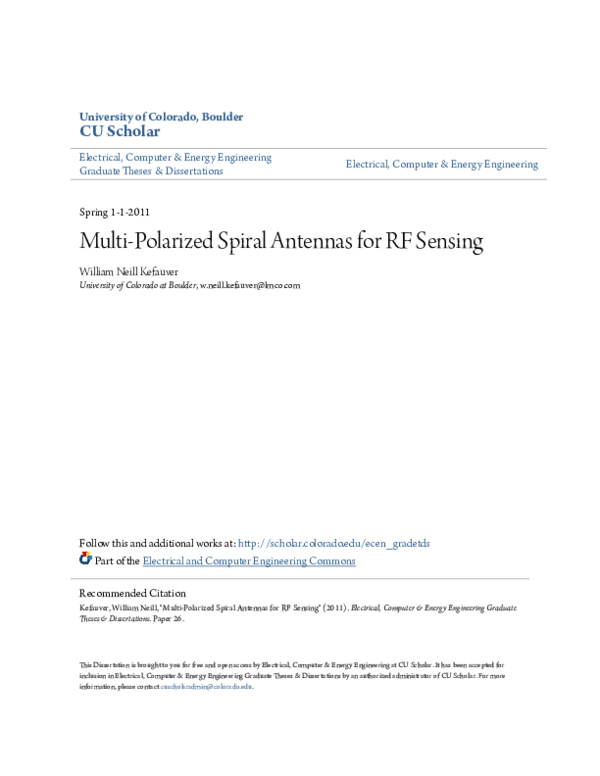 (PDF) Multi-Polarized Spiral Antennas for RF Sensing