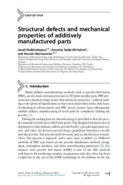 (PDF) Structural defects and mechanical properties of additively ...