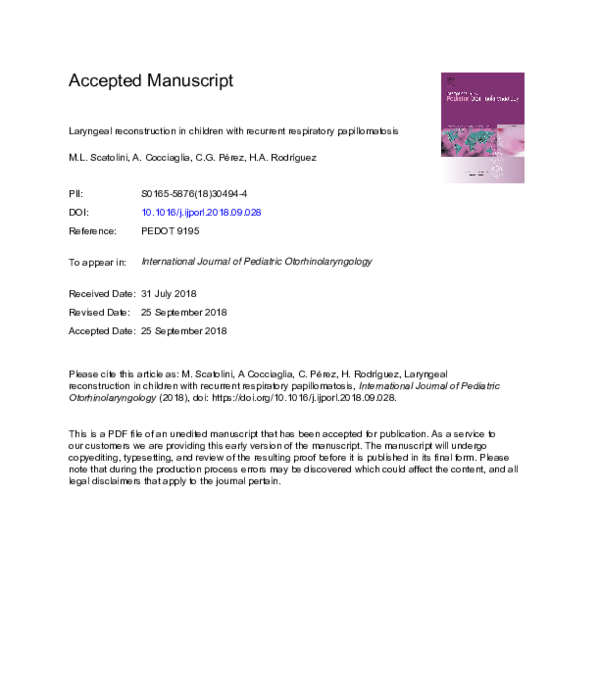 (PDF) Laryngeal reconstruction in children with recurrent respiratory ...