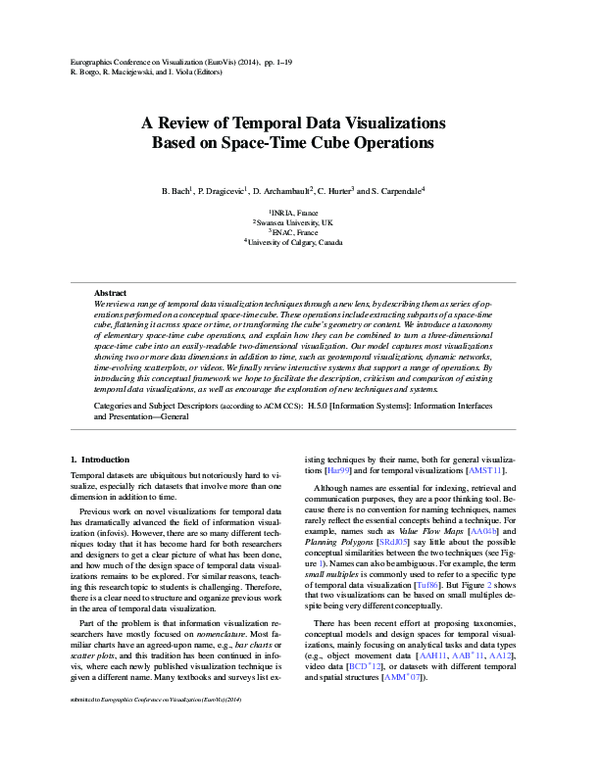 (PDF) A Review of Temporal Data Visualizations Based on Space-Time Cube Operations
